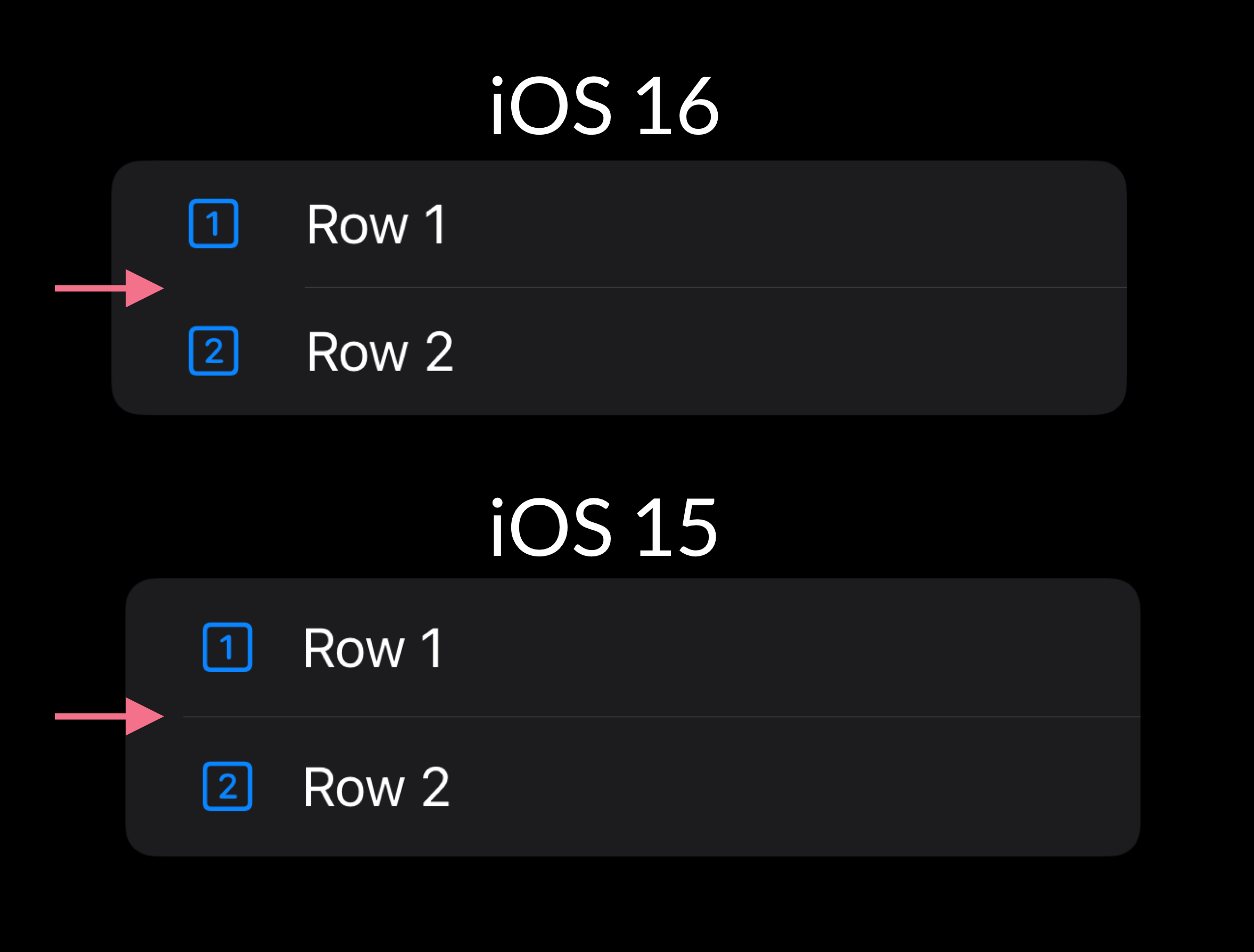 Adjust List Row Separator Insets