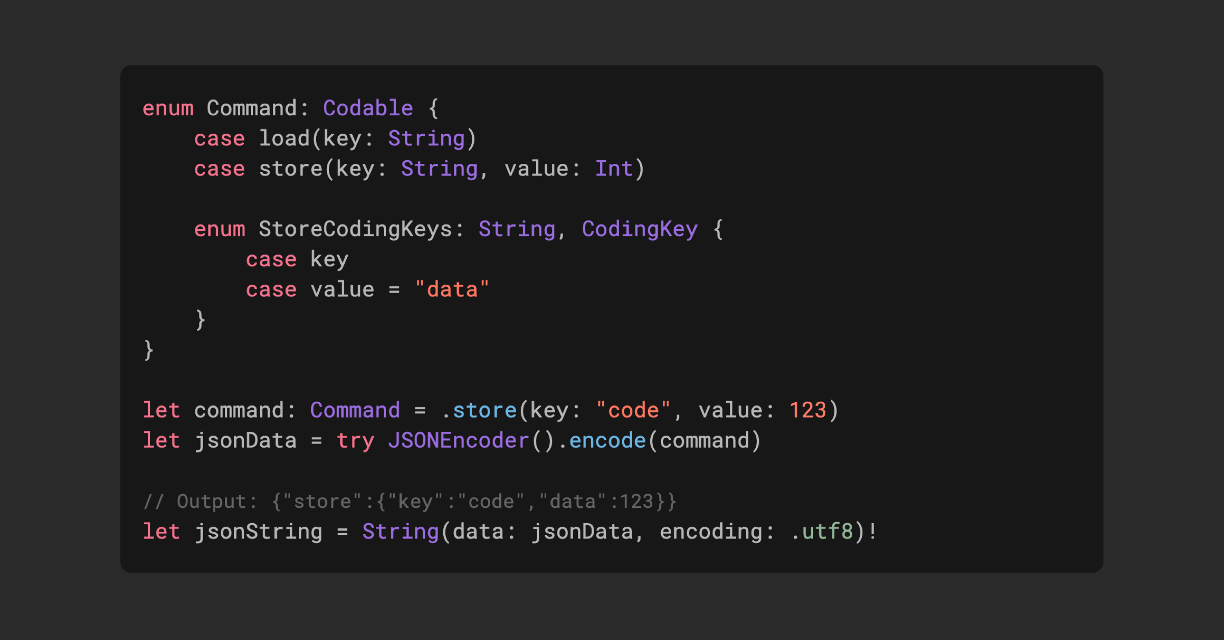 Codable conformance for Swift enums