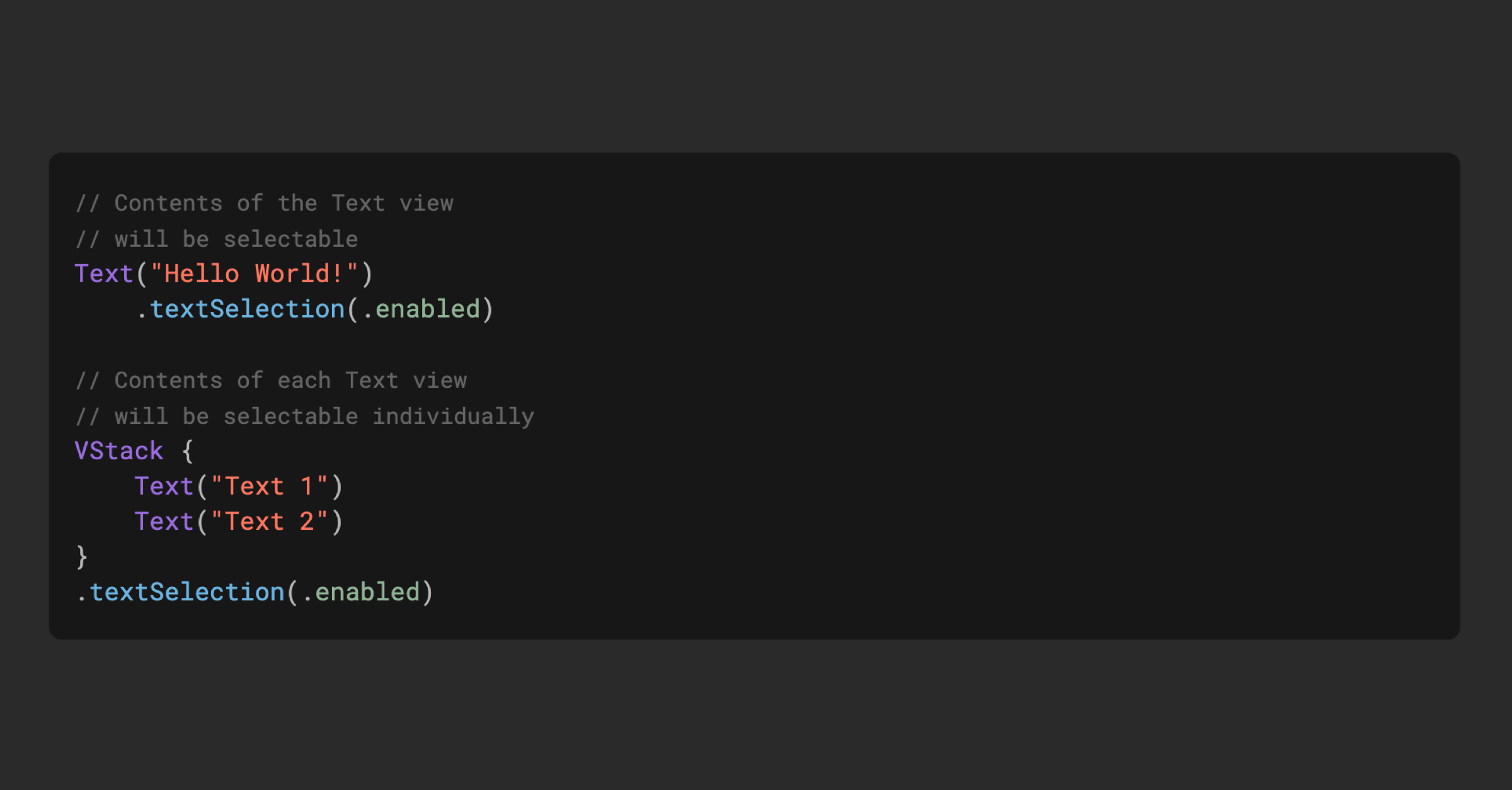 Enable Text Selection For Non editable Text