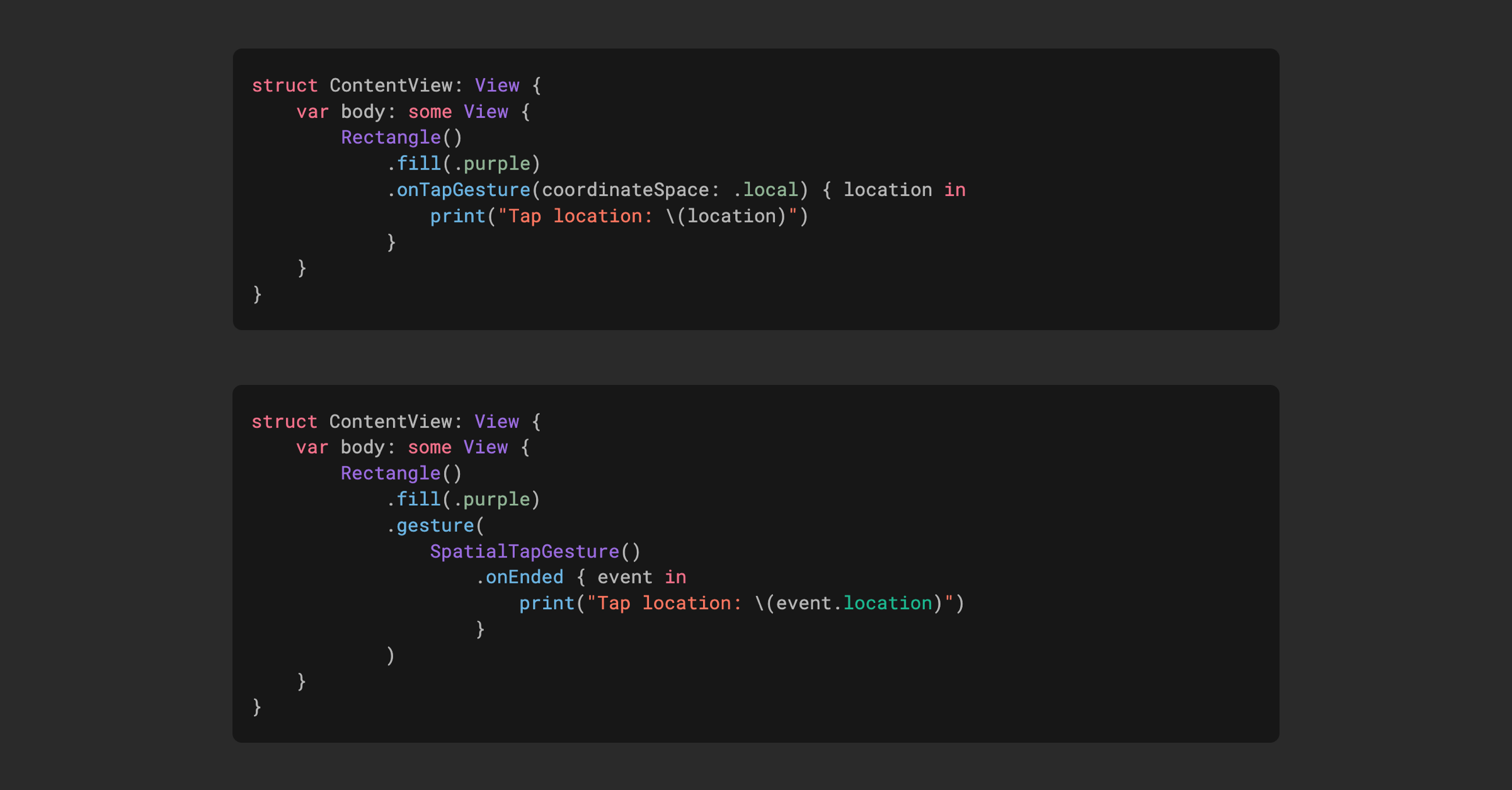 Get Tap Location In SwiftUI DNT