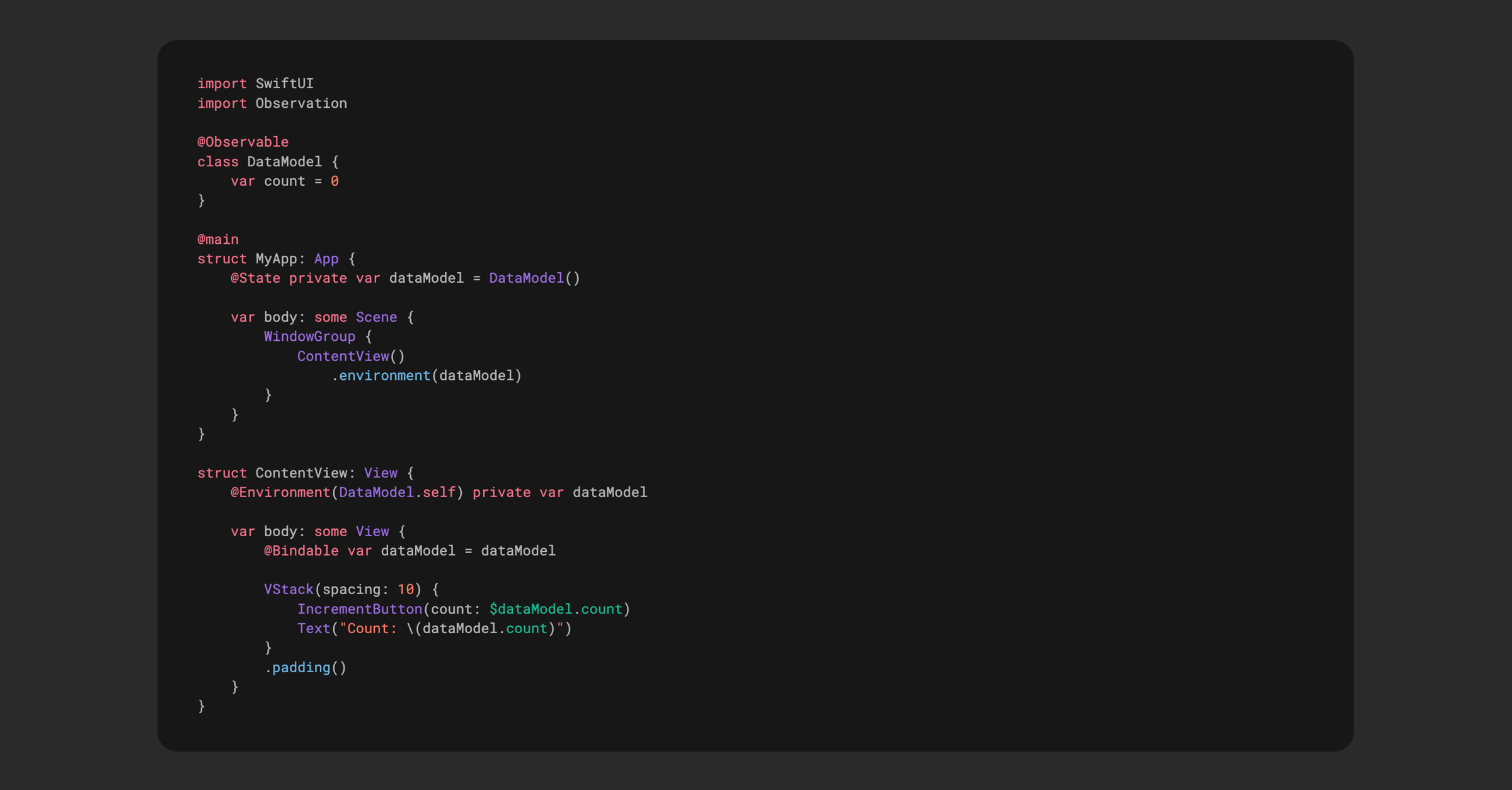 Using @Observable in SwiftUI views