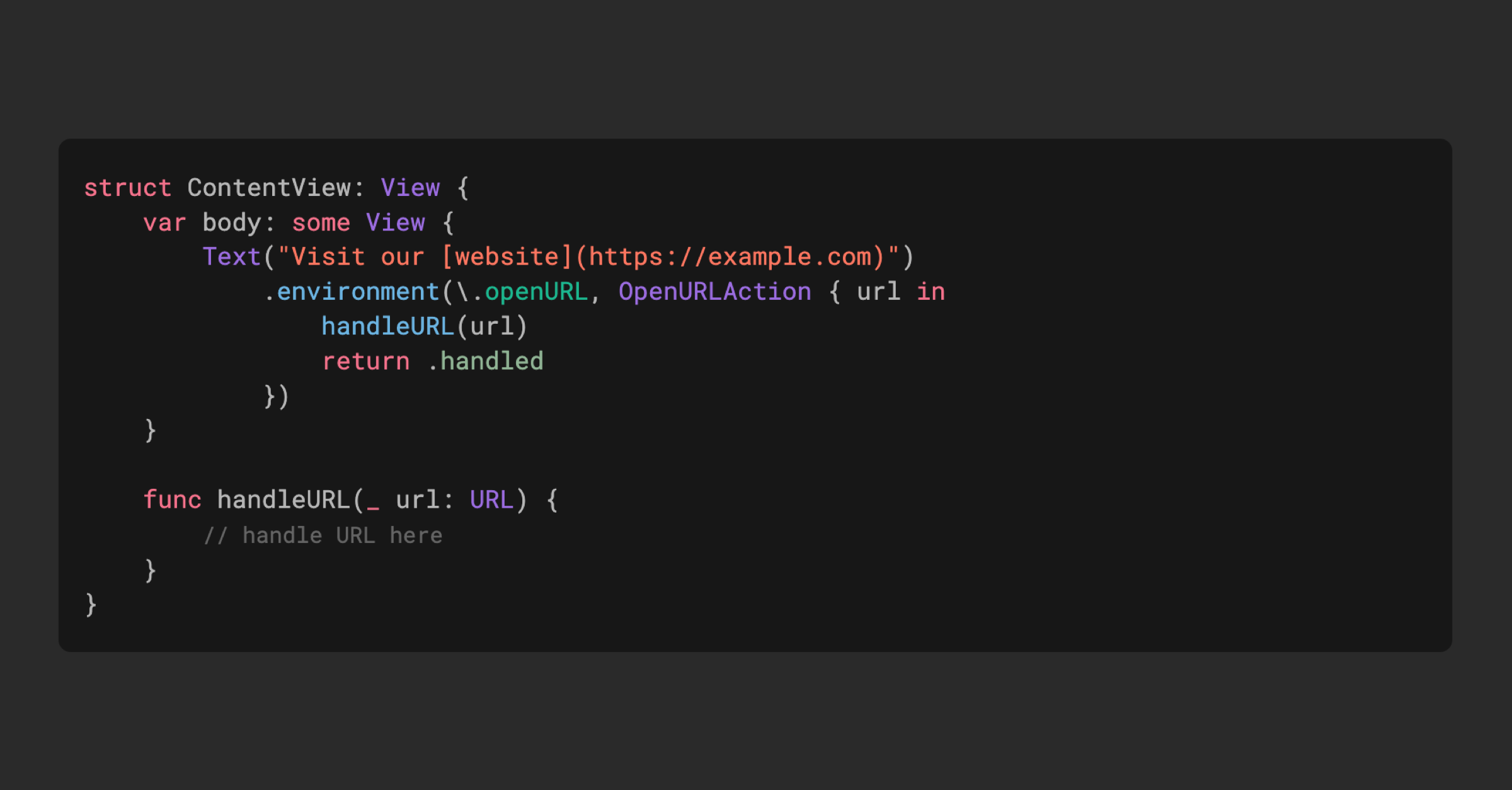 Set custom actions for links in Text views