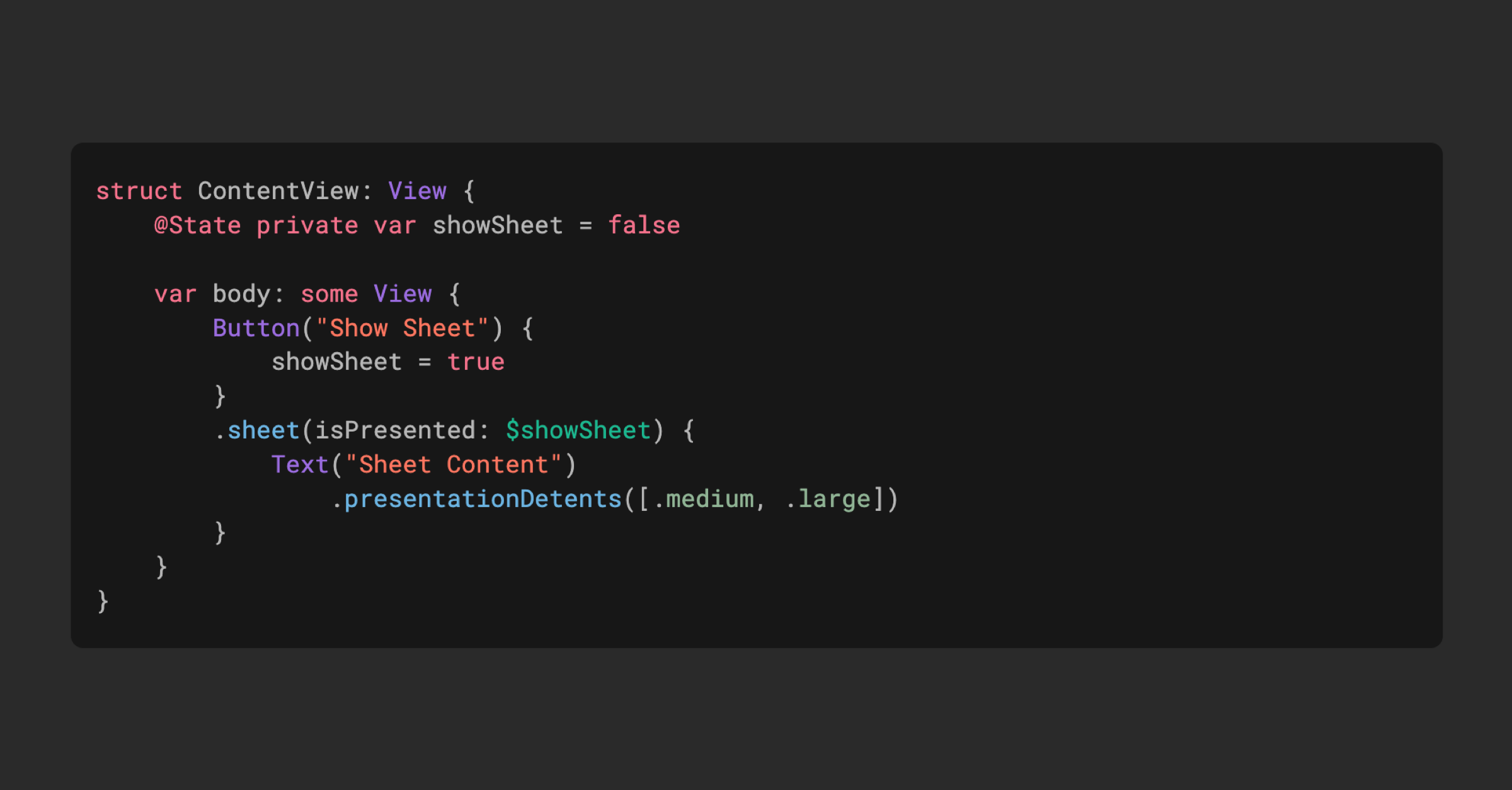 Show Half sheet In SwiftUI