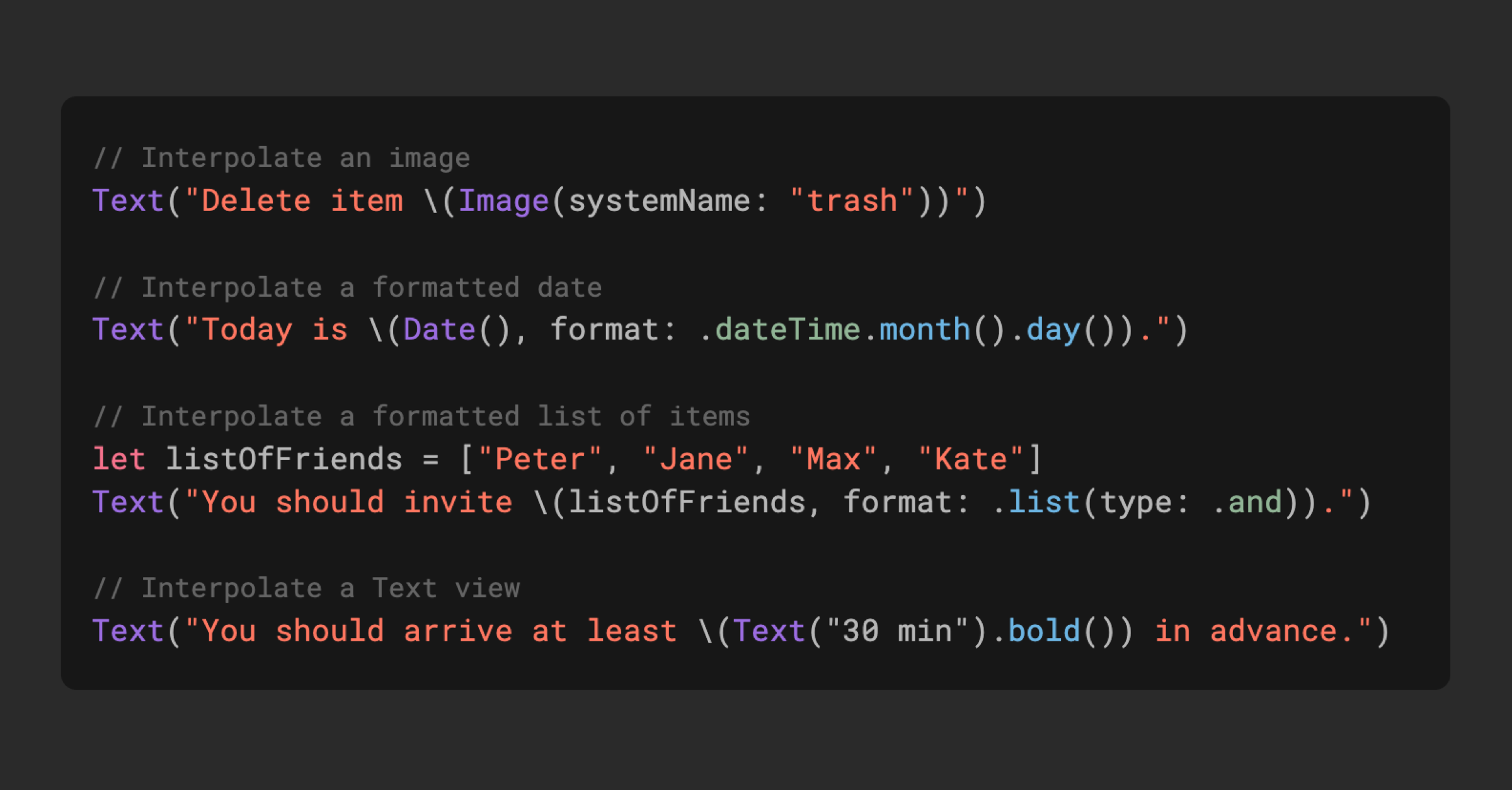 String Interpolation In LocalizedStringKey