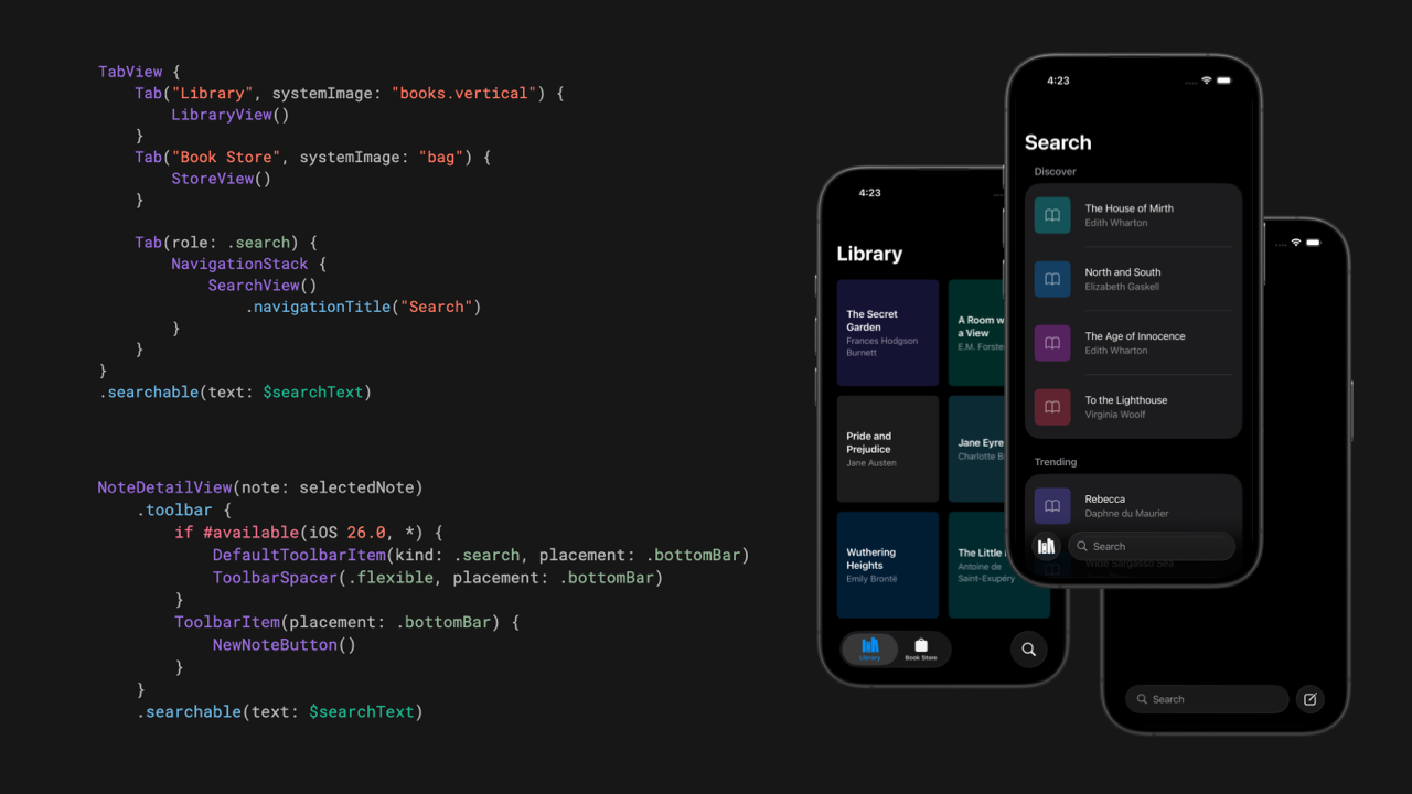 SwiftUI Search Enhancements in iOS and iPadOS 26