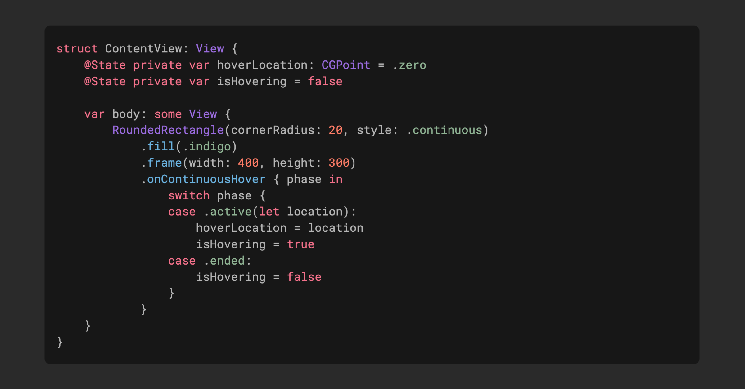 Tracking Hover Location In Swiftui